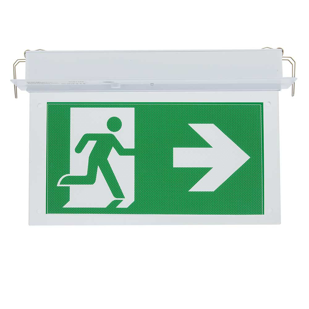 LED Recessed Fixed Emergency Exit Light 3 Hours Duration With PVC ...