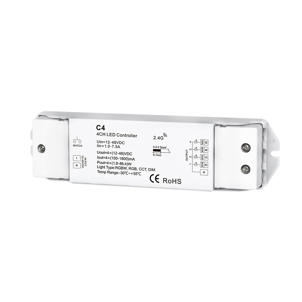 LED RGB/RGBW Controller 4CH 4*300mA C4 Constant Current | Optonica LED