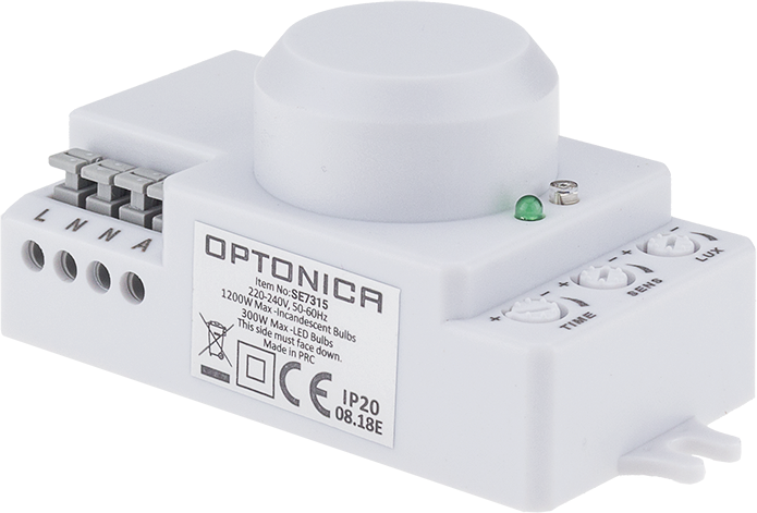 LED Microwave Sensor IP20 White | Optonica LED